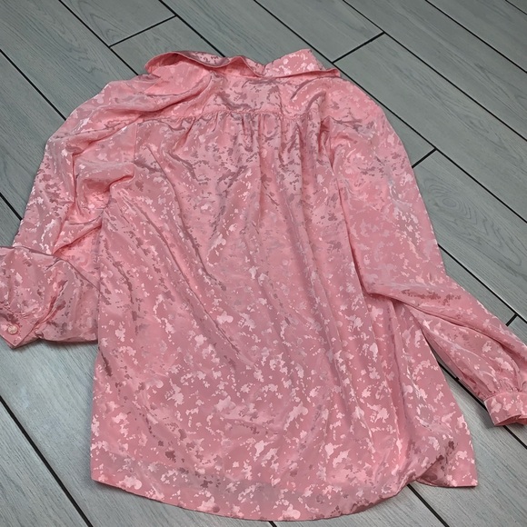Tops | Vintage Pretty Pink Silk Blouse | Poshmark